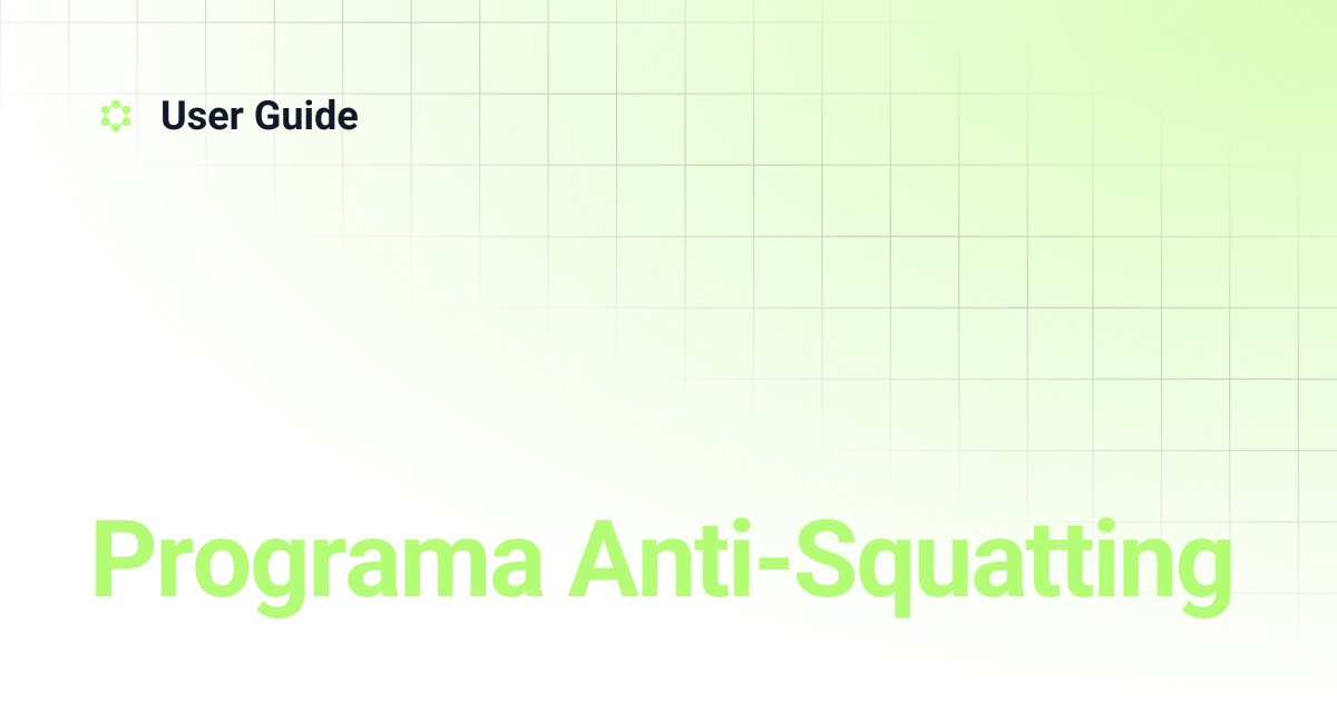 Programa Anti-Squatting | User Guide